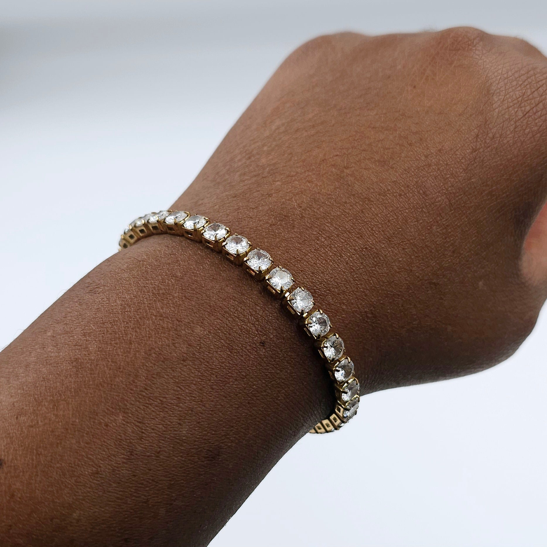 Classic Gold Tennis Bracelet – MAKEDA LONDON